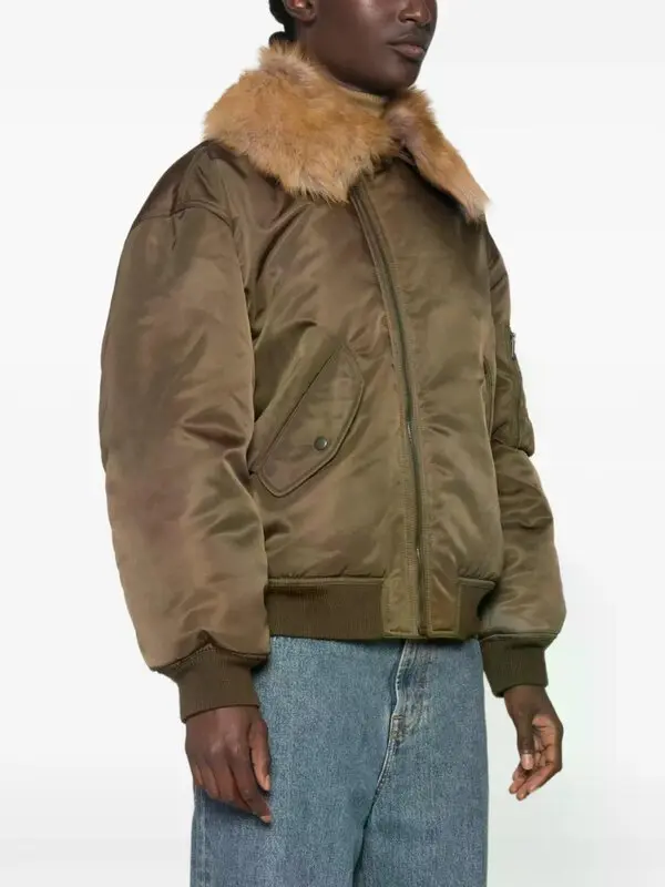 Saint Laurent Fur-collar Puffer Jacket