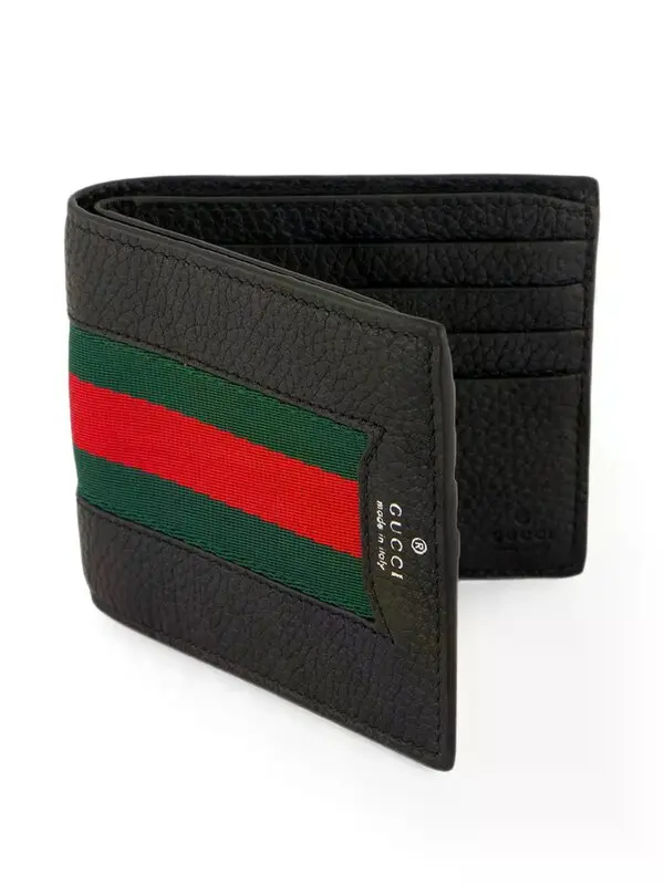 Gucci Web-stripe Leather Wallet