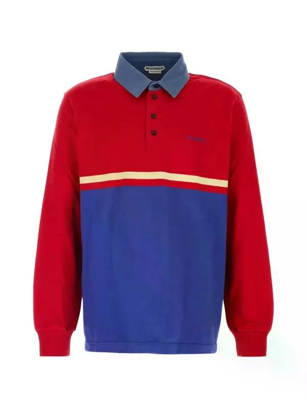 JW Anderson Colour-block Long-sleeve Polo Shirt
