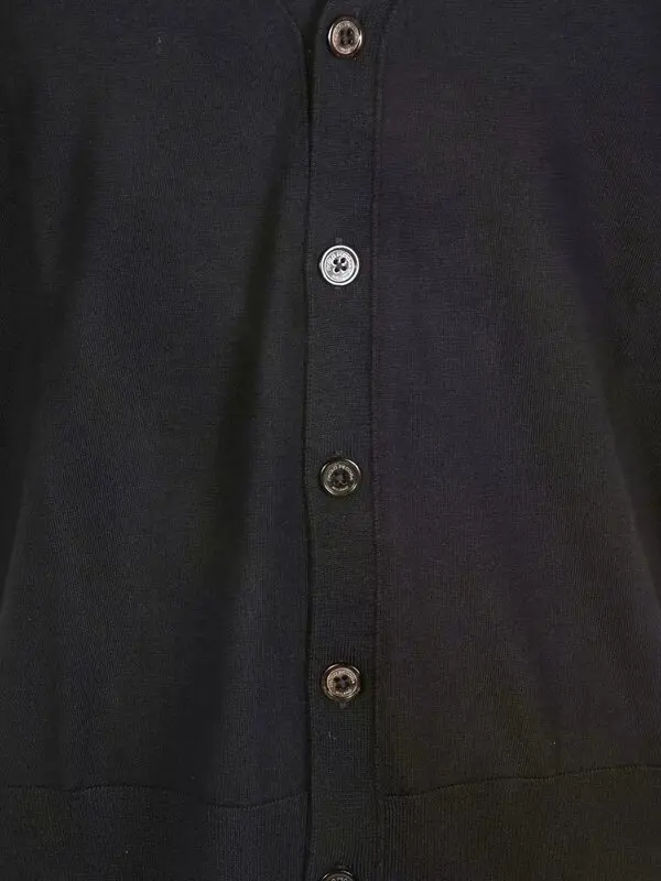 PAOLO PECORA V-neck Button-up Vest - Black