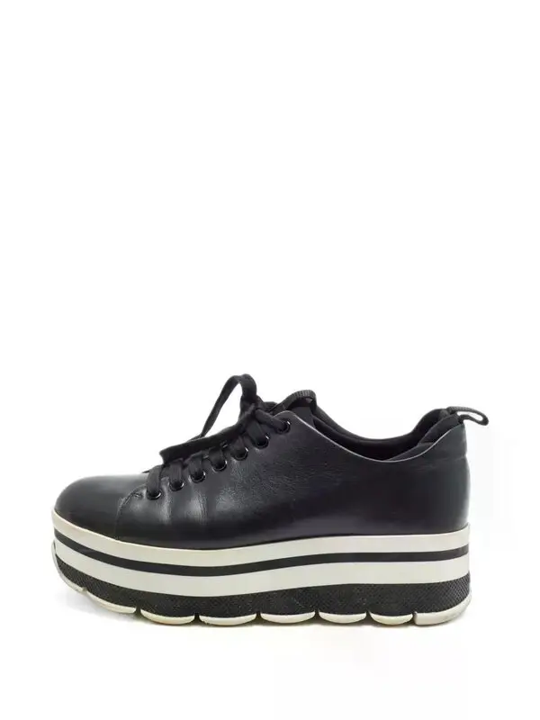 Prada Round-toe Platform Sneakers