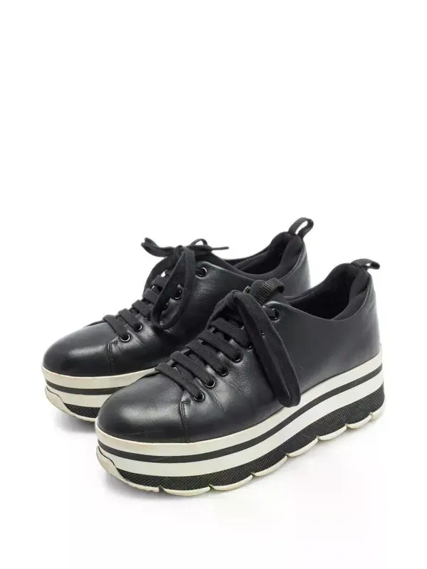 Prada Round-toe Platform Sneakers