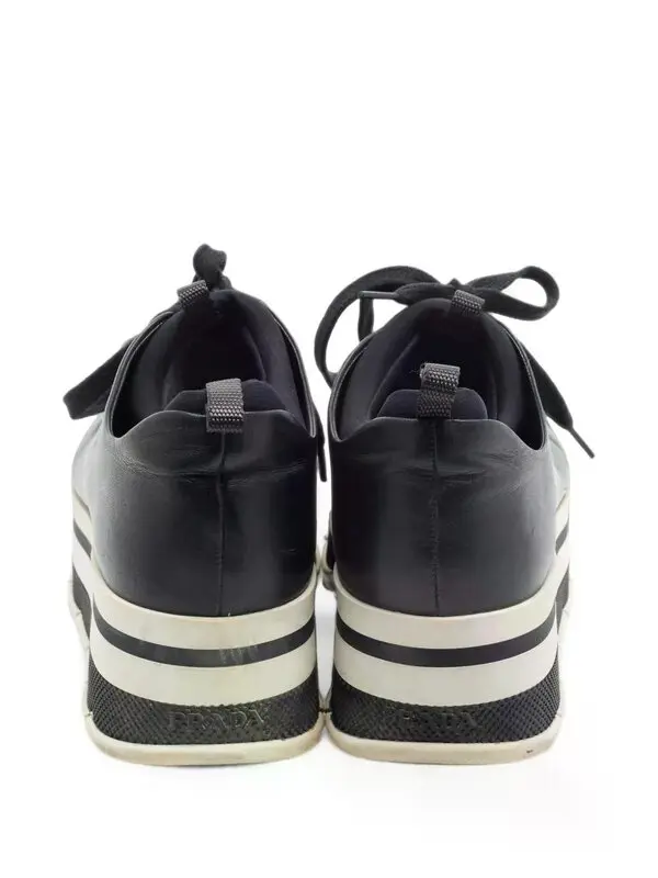 Prada Round-toe Platform Sneakers