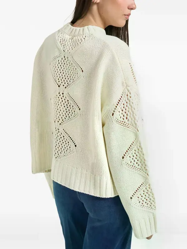 Liu Jo Crystal-embellished Open-knit Sweater