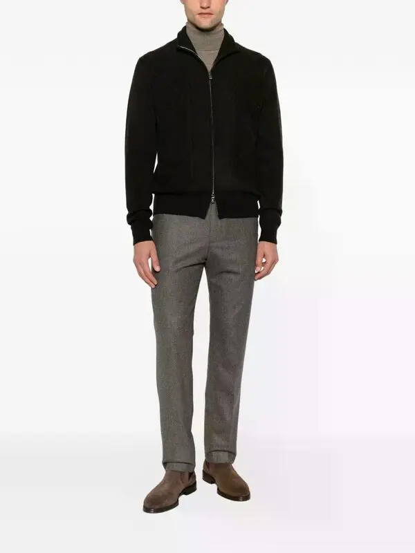 Corneliani Cable-knit Diamond-pattern Cardigan