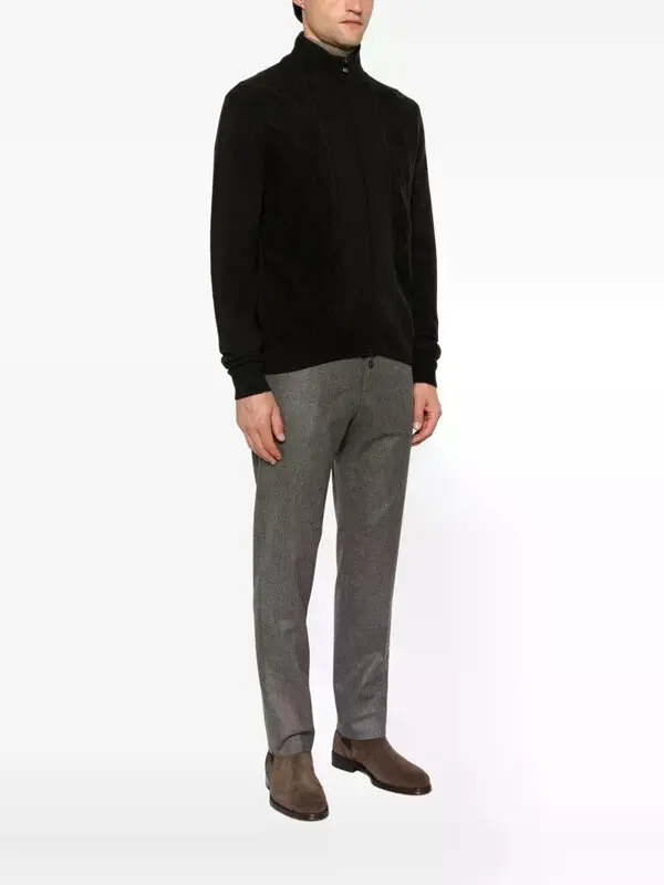 Corneliani Cable-knit Diamond-pattern Cardigan