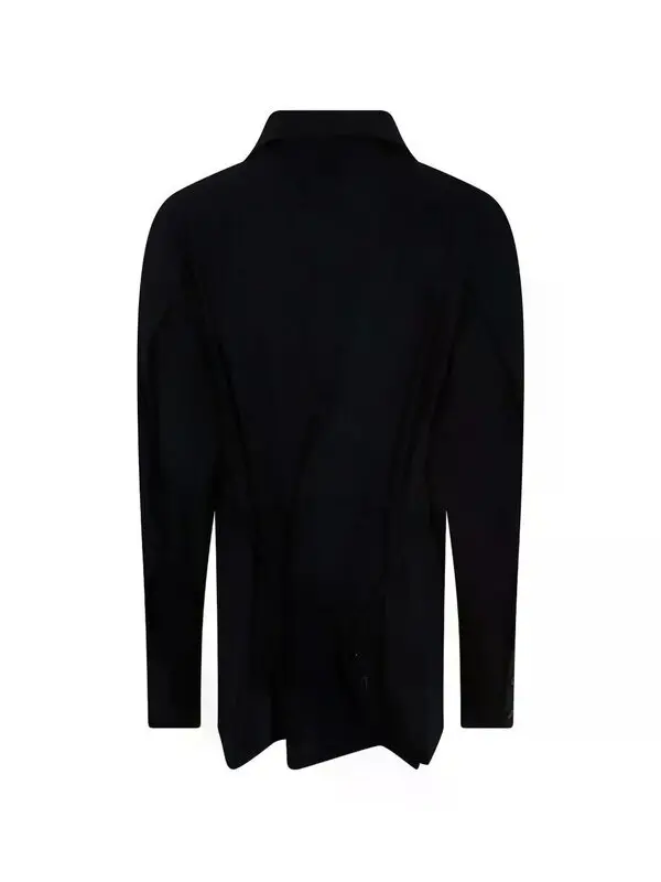 Issey Miyake Monsieur Double-breasted Notched-lapel Shirt