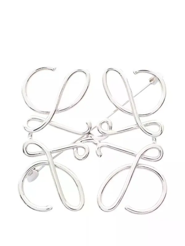 Loewe 2010s Anagram Brooch - Silver