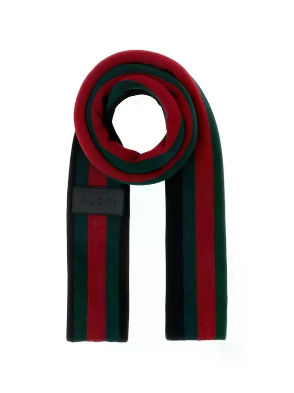 Gucci Web-stripe Logo-patch Scarf