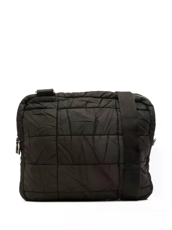 Prada 2013-2025 Quilted Tessuto Crossbody Bag - Black