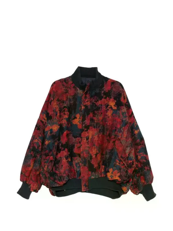 Yohji Yamamoto Floral-print Oversized Jacket