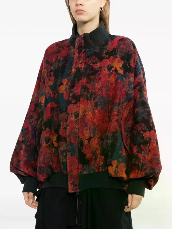 Yohji Yamamoto Floral-print Oversized Jacket
