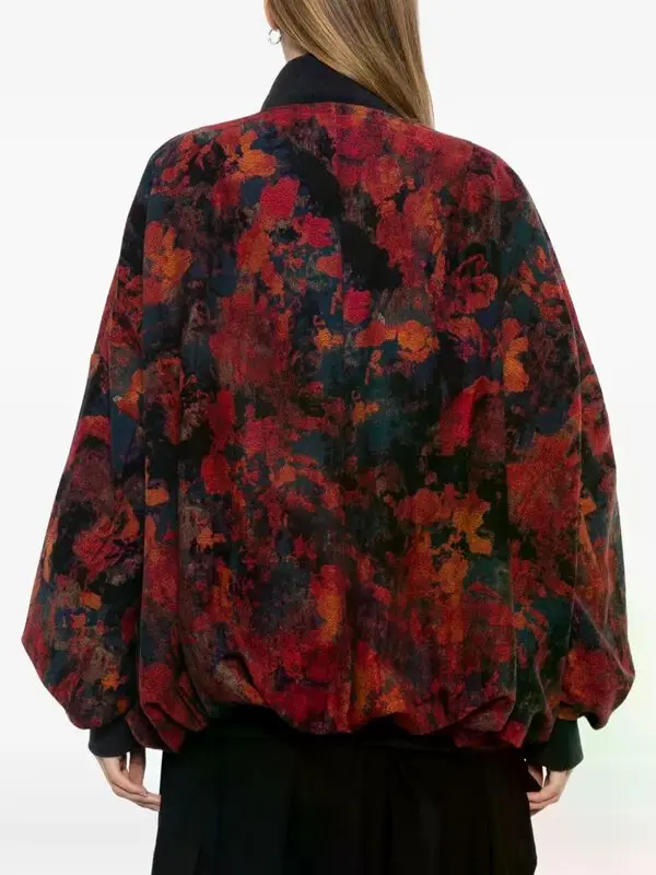 Yohji Yamamoto Floral-print Oversized Jacket