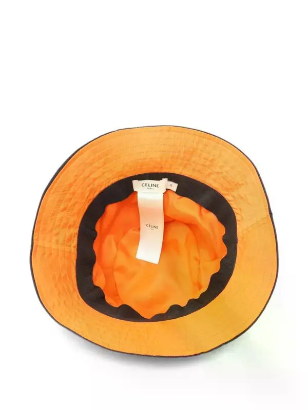 Celine 2010s Logo-print Quilted Bucket Hat