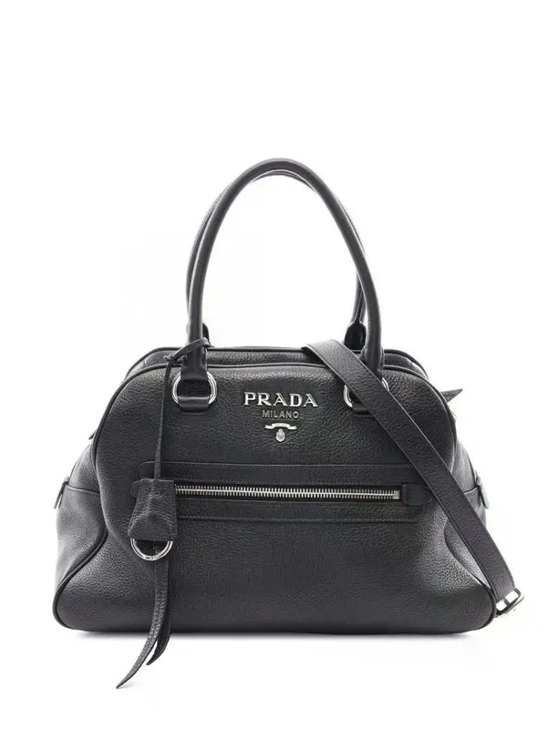 Prada 2000s Logo-plaque Tote Bag