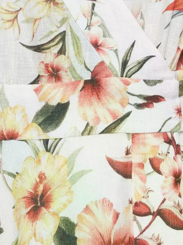 Zimmermann Wrap Up Lexi Floral-print Wrap Mini Dresses