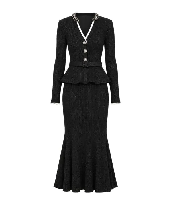 SELF-PORTRAIT Long-sleeved Dress
