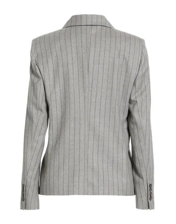 Brunello Cucinelli Striped Wool Blazer