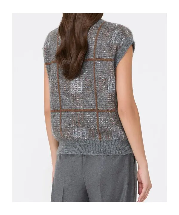 Max Mara Wool, Mohair And Cashmere Gilet Medium Grey