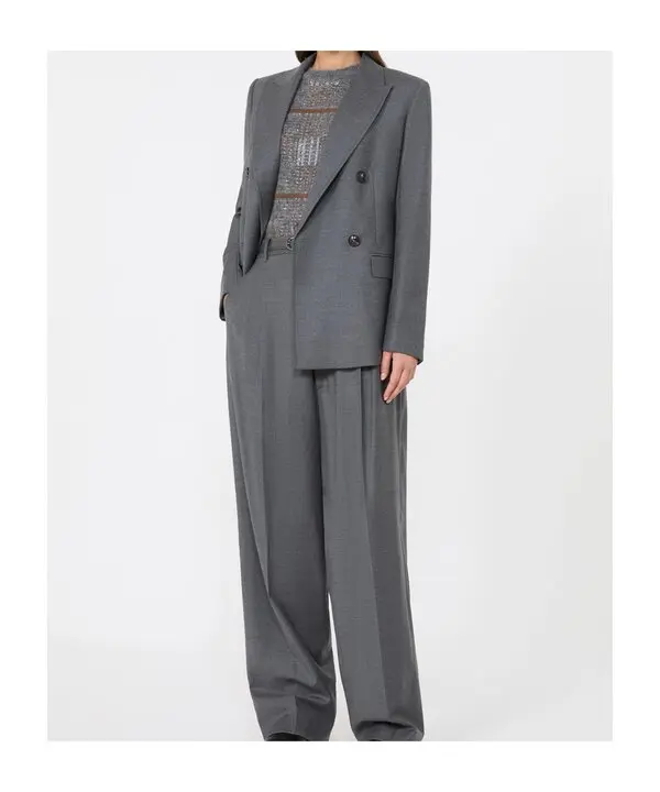Max Mara Wool, Mohair And Cashmere Gilet Medium Grey