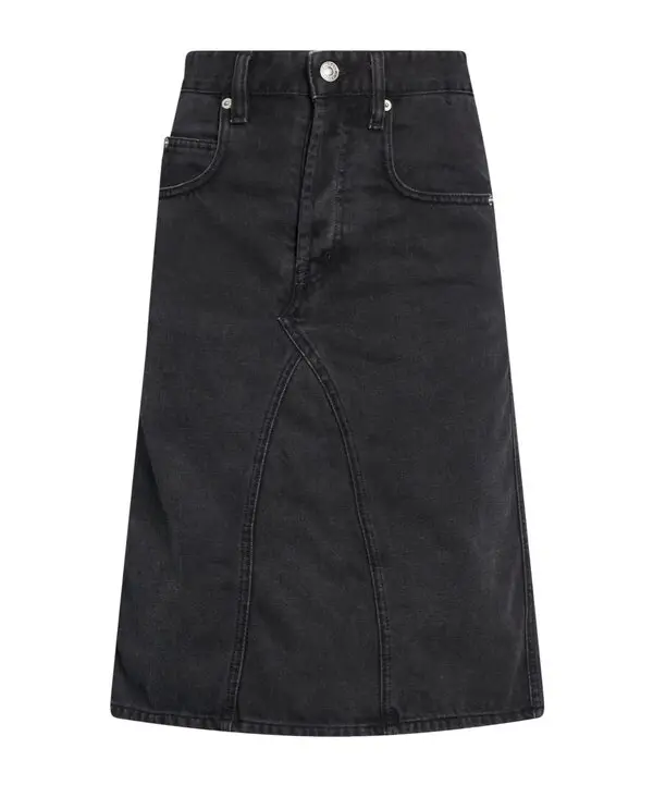 Isabel Marant Étoile Colorful Denim Midi Skirt