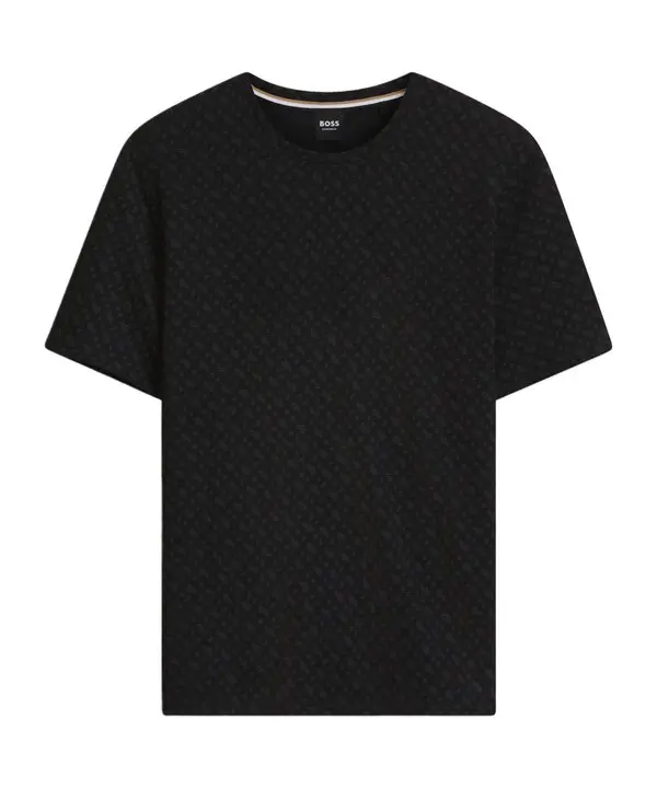 Hugo Boss All-over Subtle Print Crew Neck Short Sleeve T-shirt