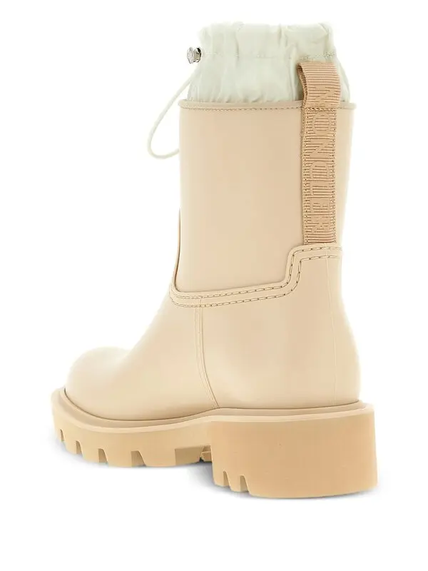 Moncler Logo-patch Rain Boots - Beige