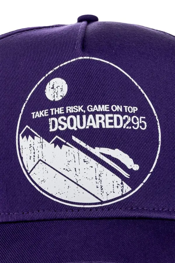 Dsquared2 Logo Patch Baseball Cap - Purple