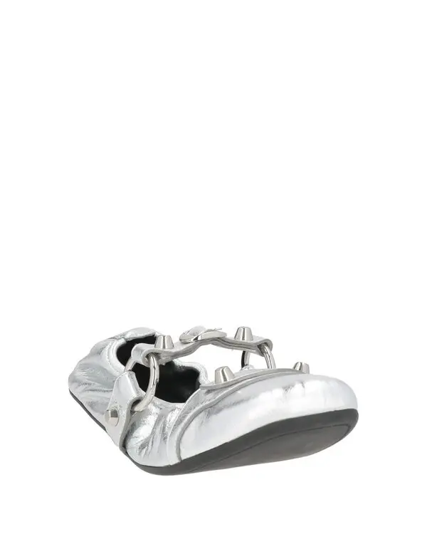 Balenciaga Metallic Mary Jane Flats