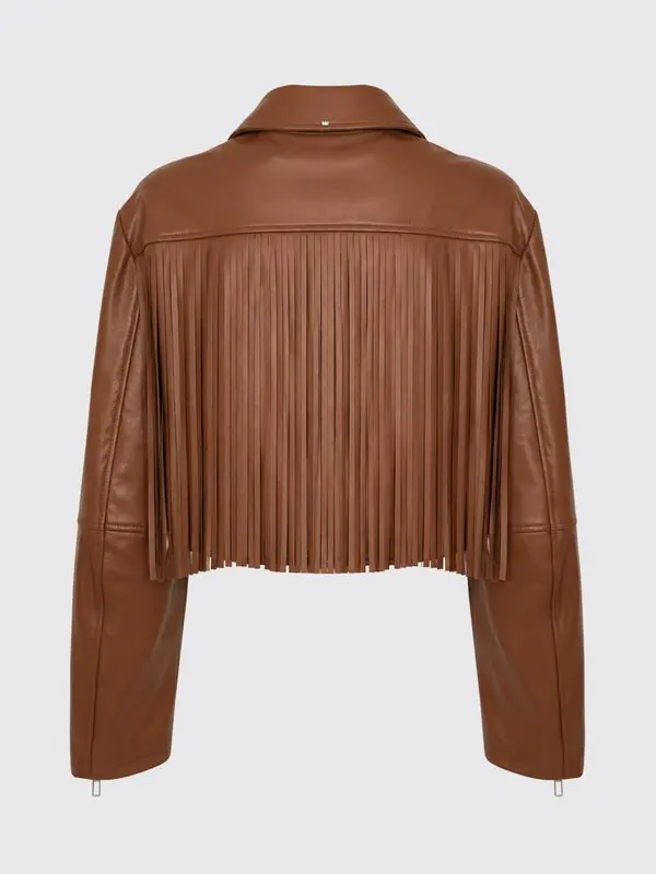 Sportmax Fringed Cropped Jacket - Brown