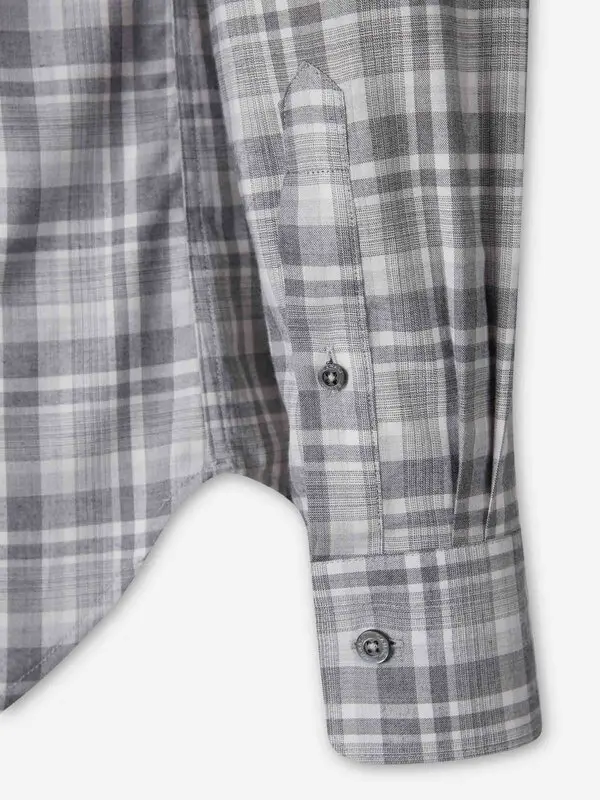 Canali Long Sleeved Plaid Shirt