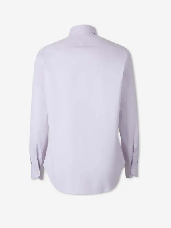 Canali Long Sleeved Curved Hem Shirt