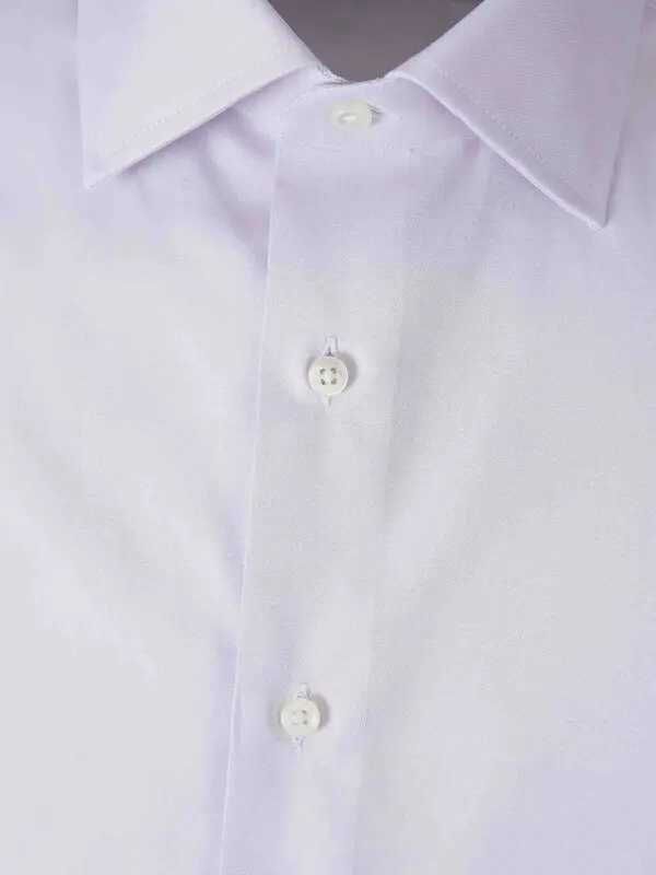Canali Long Sleeved Curved Hem Shirt