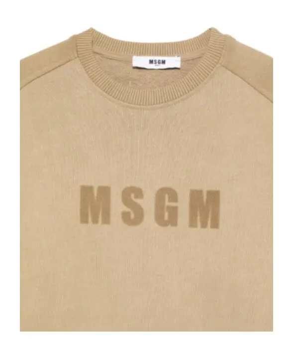 MSGM Crew-neck Sweatshirt - Beige