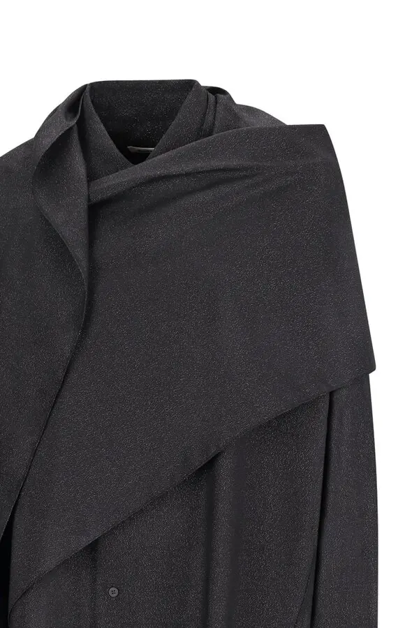DARKPARK Georgia Detachable Scarf Wool Shirt - No