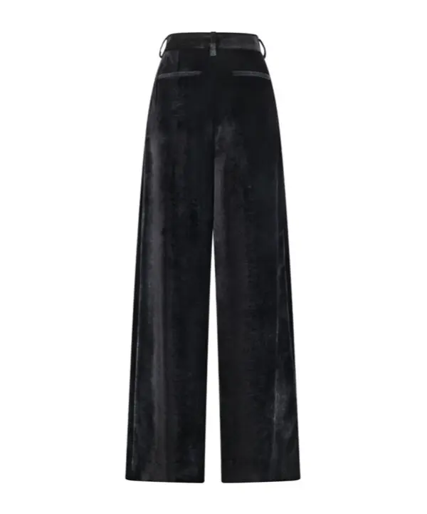DARKPARK Danielle Velvet Wide-leg Trousers