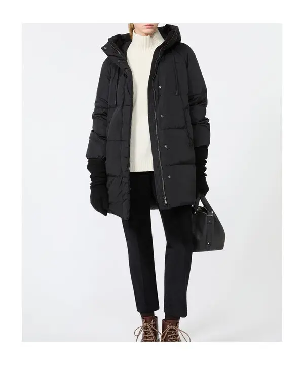 Max Mara Midi Parka In Water-repellent Taffeta