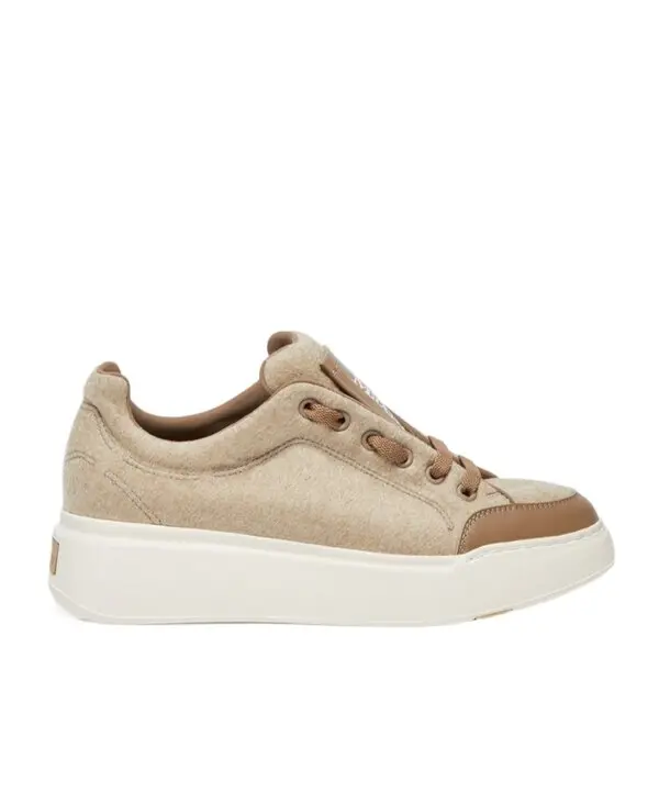 Max Mara Lace-up Sneakers - Beige