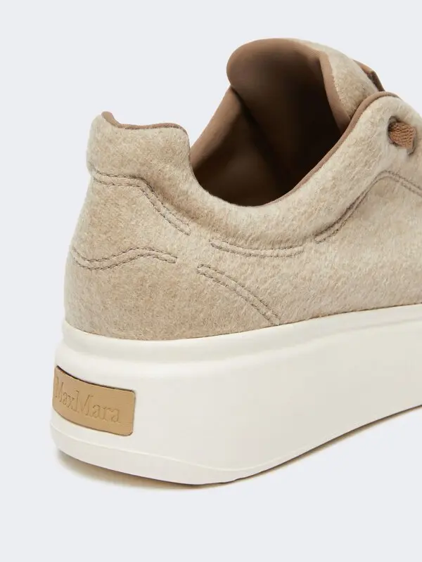 Max Mara Lace-up Sneakers - Beige