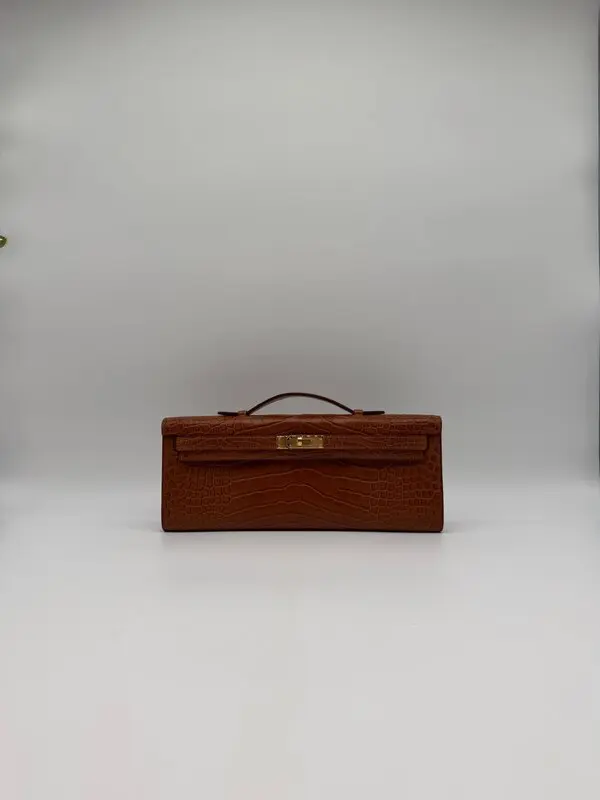 Hermès Kelly Gold Matte Alligator Gold Hardware