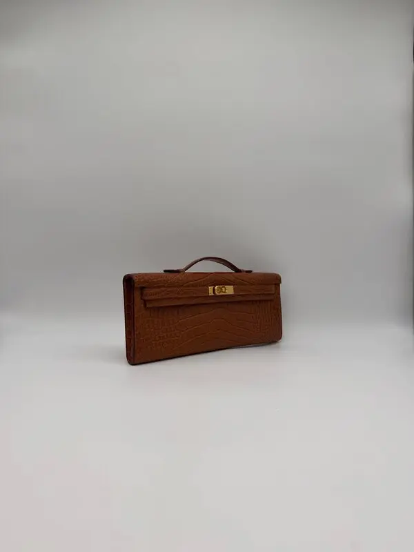 Hermès Kelly Gold Matte Alligator Gold Hardware