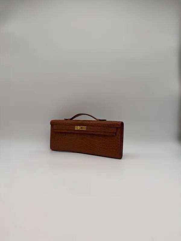 Hermès Kelly Gold Matte Alligator Gold Hardware