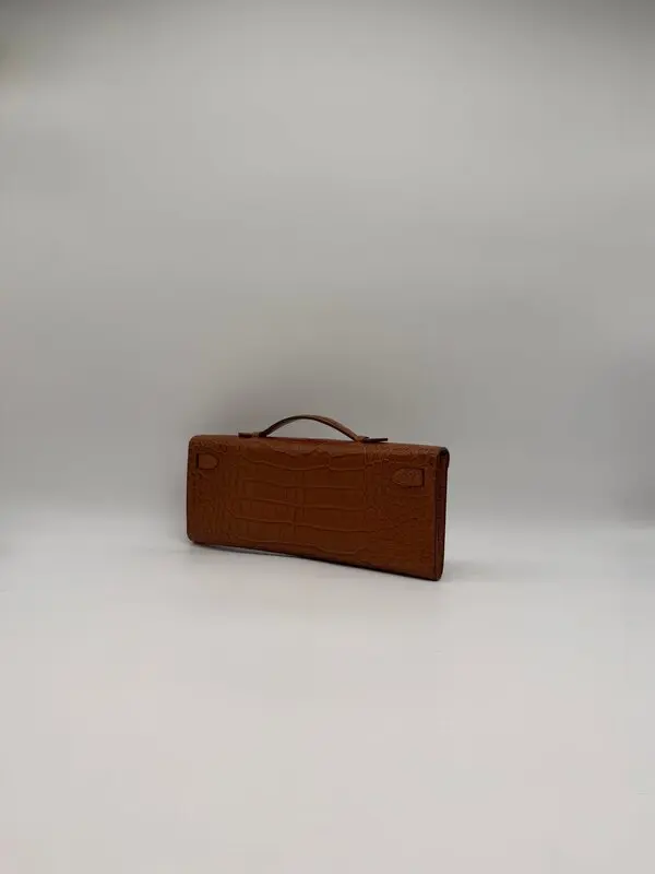 Hermès Kelly Gold Matte Alligator Gold Hardware