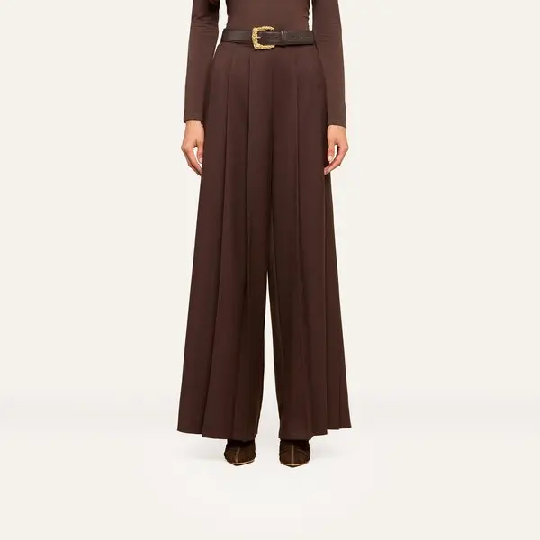 L'Agence Nova Pleated Wide-leg Pants