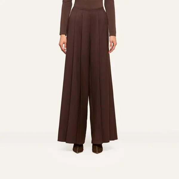 L'Agence Nova Pleated Wide-leg Pants