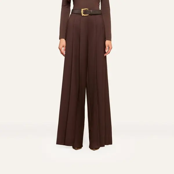 L'AGENCE Nova Pleated Wide-leg Pants