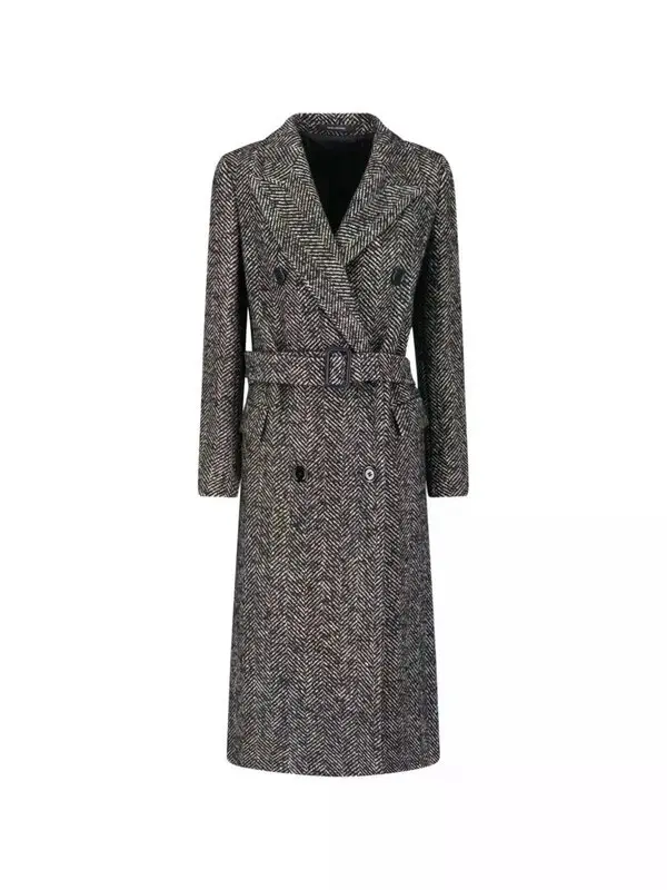 Tagliatore Herringbone-pattern Double-breasted Coat
