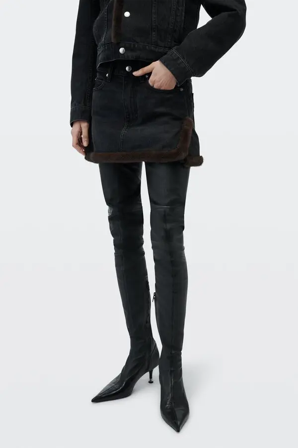 Alexander Wang Fei 65 Mm Stretch Thigh High Boot - Black