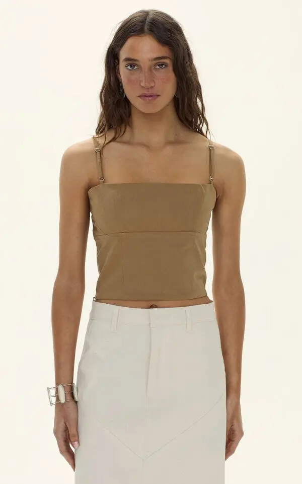 CURATORIA Ceibo Cotton Gabardine Top