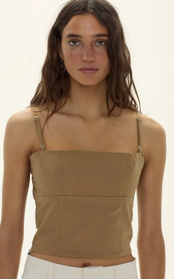 CURATORIA Ceibo Cotton Gabardine Top